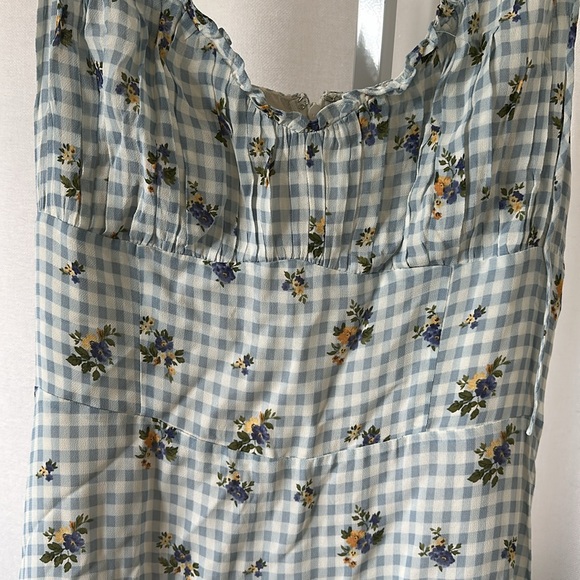 Reformation | Dresses | Reformation Embry Alfresco Gimham Floral Print ...